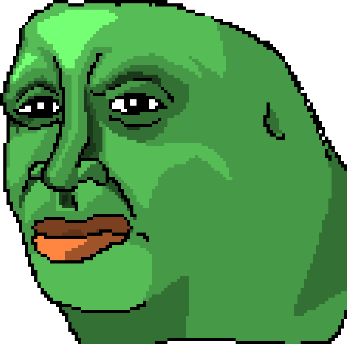 Sad Pepe - Hitler Pixel Art (1270x1110), Png Download