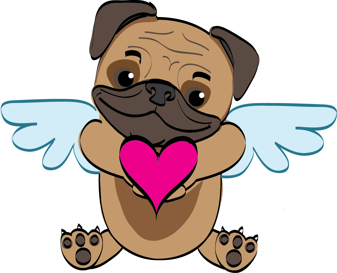 Cupid Dog-square - ‹ - Dog Cupid Png (1308x1058), Png Download