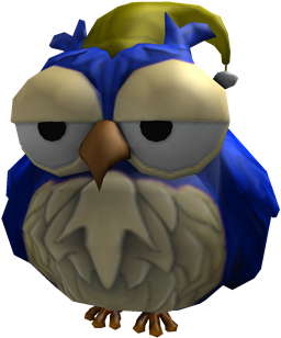 Blue Sleepy Owl - Wikia (420x420), Png Download