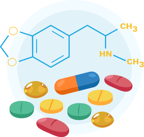 Patented Primary Ingredient Of Ecstasy - Patent (498x475), Png Download