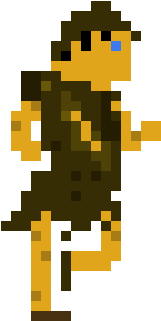 Poor Guy Running - Cartoon (440x580), Png Download