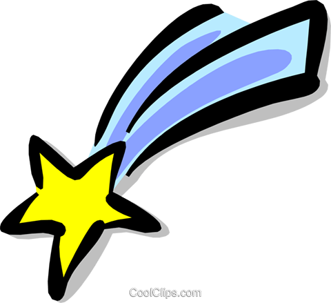 Shooting Star Royalty Free Vector Clip Art Illustration - Falling Star ...