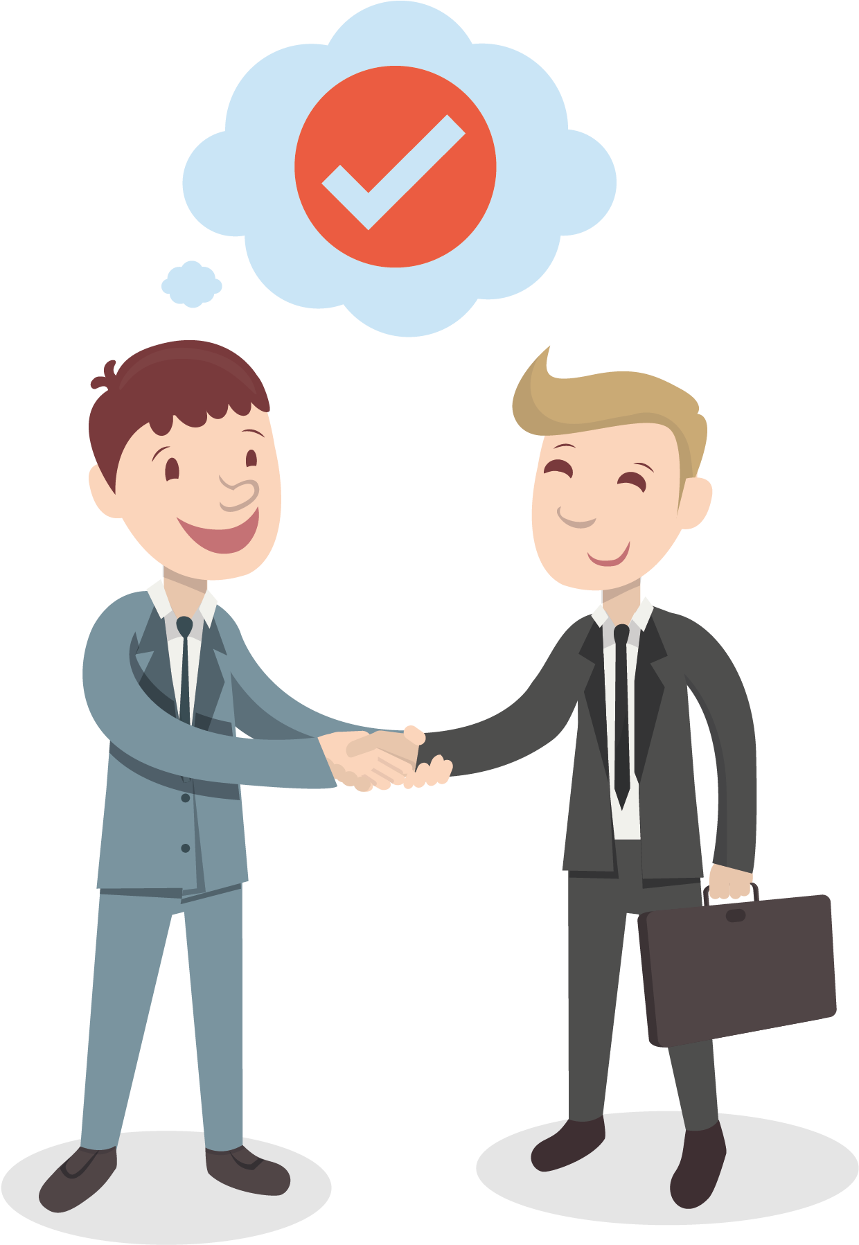 Thumb Image - Shake Hand Cartoon Png (2541x1909), Png Download