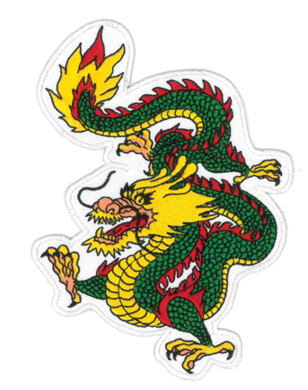1214 Gold Dragon Patch 6"h - Patch Dragon (600x600), Png Download