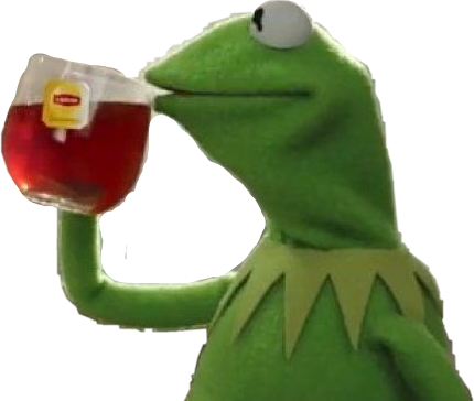 Tea Spillthetea Kermit Freetoedit - Kermit Tea (430x364), Png Download