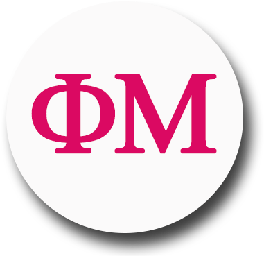 Our Greek Letters - Phi Mu (444x392), Png Download