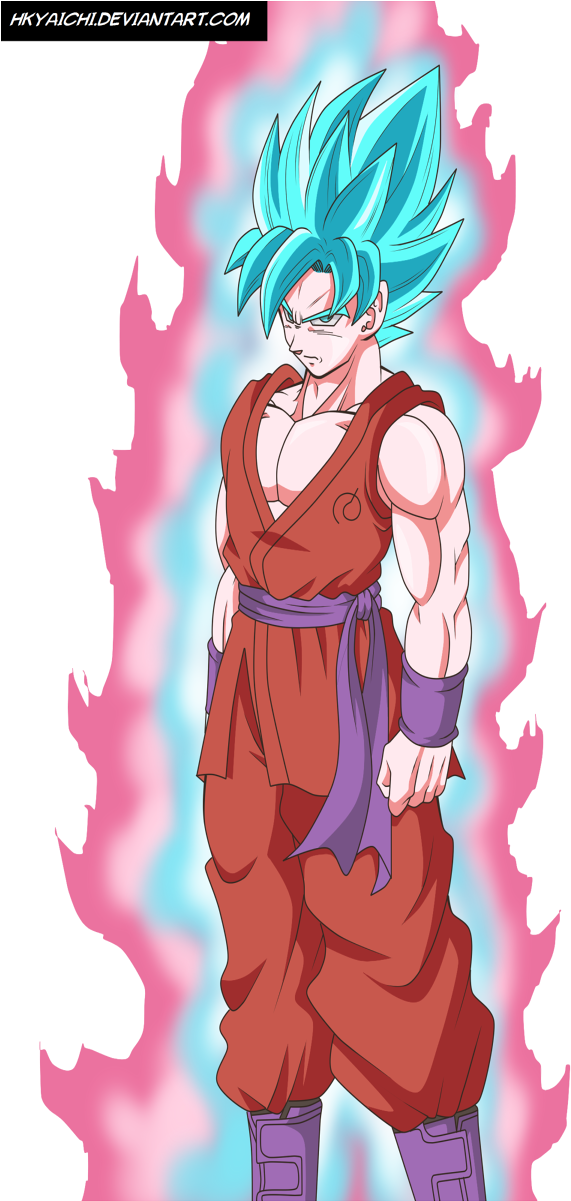 Son Goku - Ssjb Kaioken Goku Ssjb (600x1200), Png Download