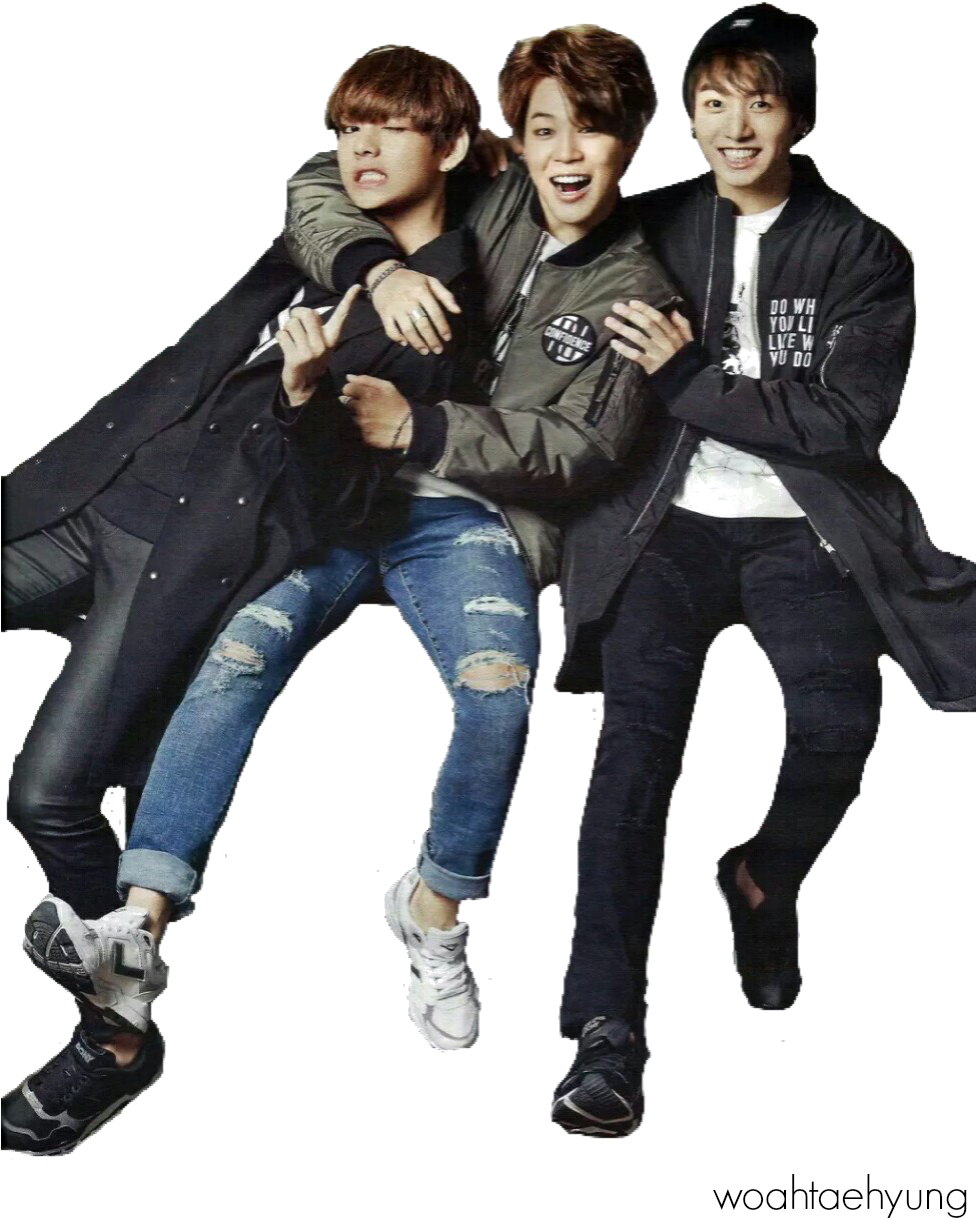 Download Transparent Maknae Line - Bts V Jungkook And Jimin | Transparent PNG Download | SeekPNG