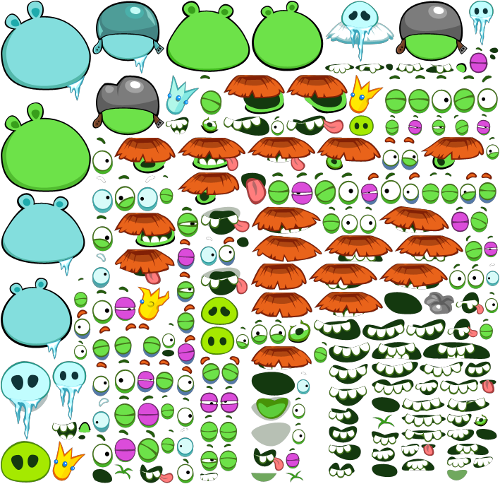 Download Ingame Pigs - Angry Birds Space Sprites | Transparent PNG ...