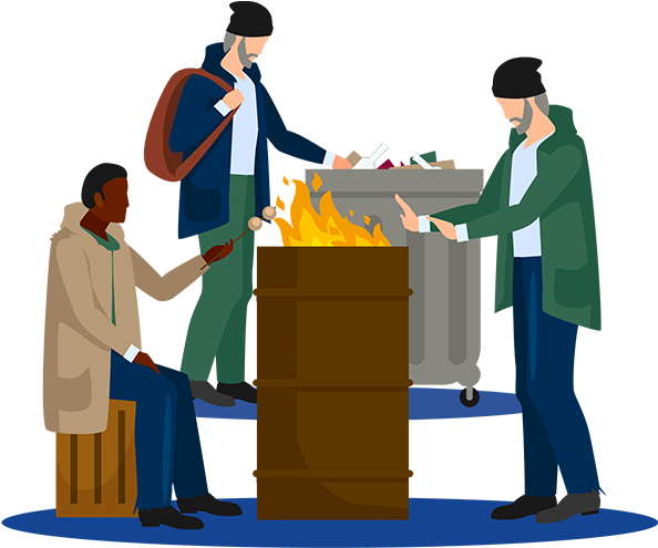 Homelessness - Illustration (612x518), Png Download