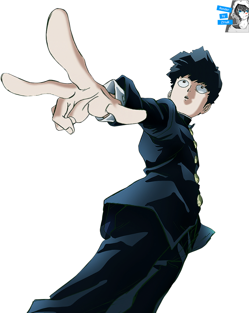 Mob Psycho 100 Render 04 V2 - Mob Psycho 100 Png (900x1036), Png Download