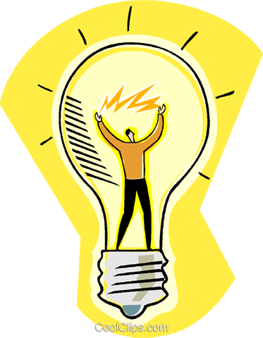 Man Inside Light Bulb Royalty Free Vector Clip Art - Advertising ...