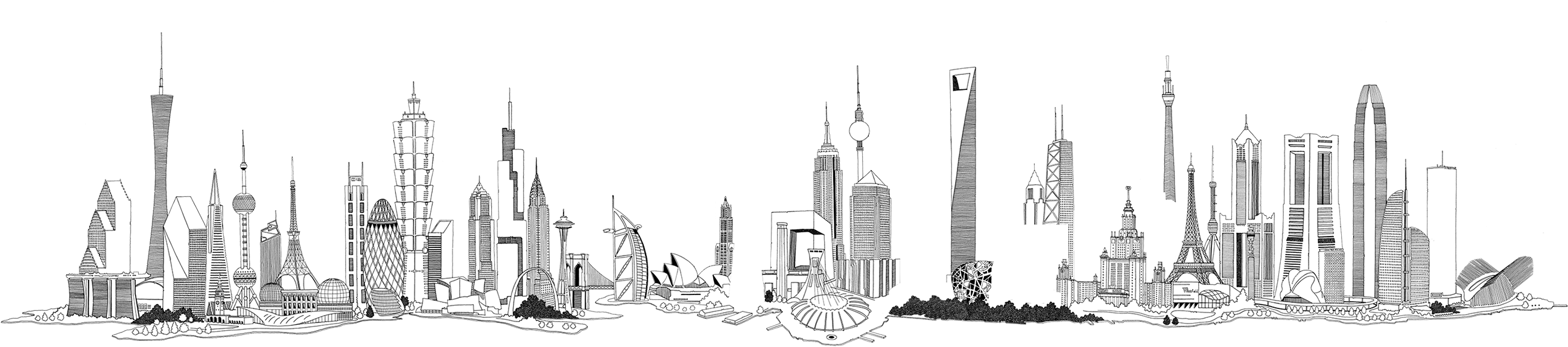 10 - Transparent Cities (2600x587), Png Download