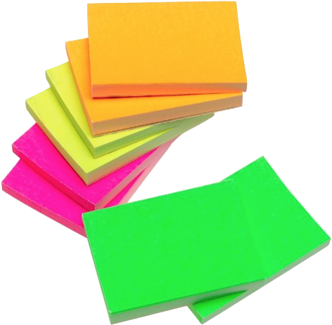 Colorful Post It Notes Png - Small Post Its (501x547), Png Download