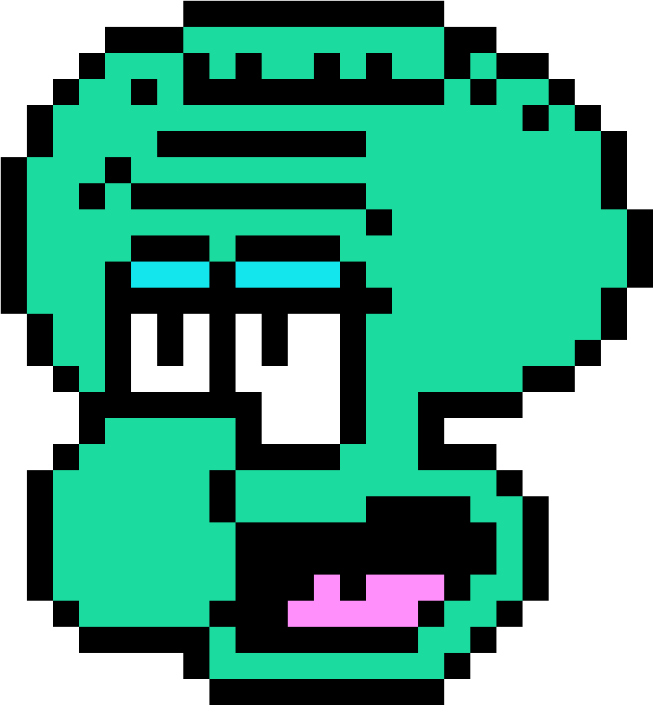 Squidward - Pixel Art Minecraft (1184x1184), Png Download