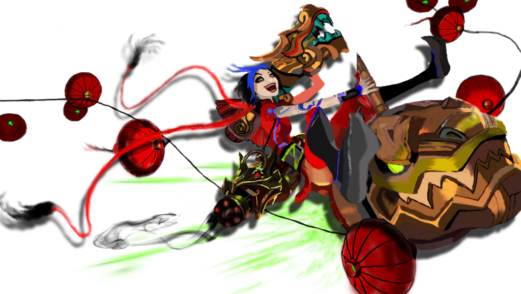 Firecracker Jinx - League Of Legends Firecracker Jinx Png (1024x578 ...