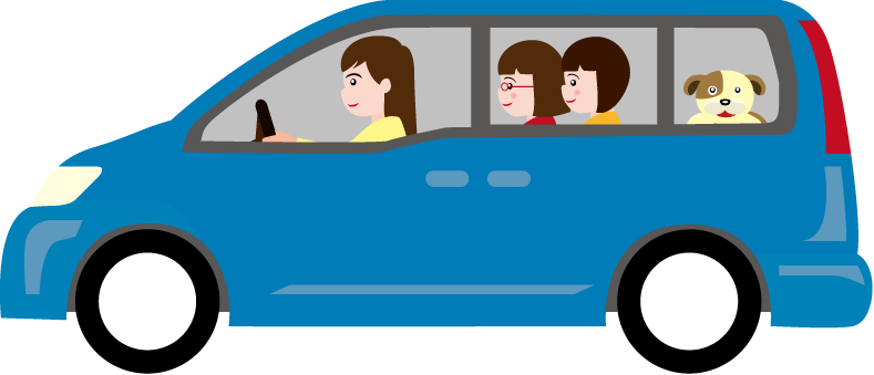 Blue Car Clipart Blue Van - Minivan Clipart (789x339), Png Download