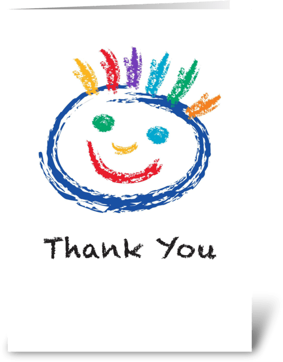 Smile - Thank You Happy Colorful Face Rendered In Chalk Or (700x792 ...