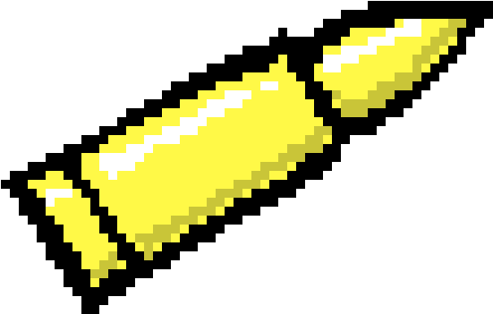 Bullet - Bullet Pixel Art (720x580), Png Download