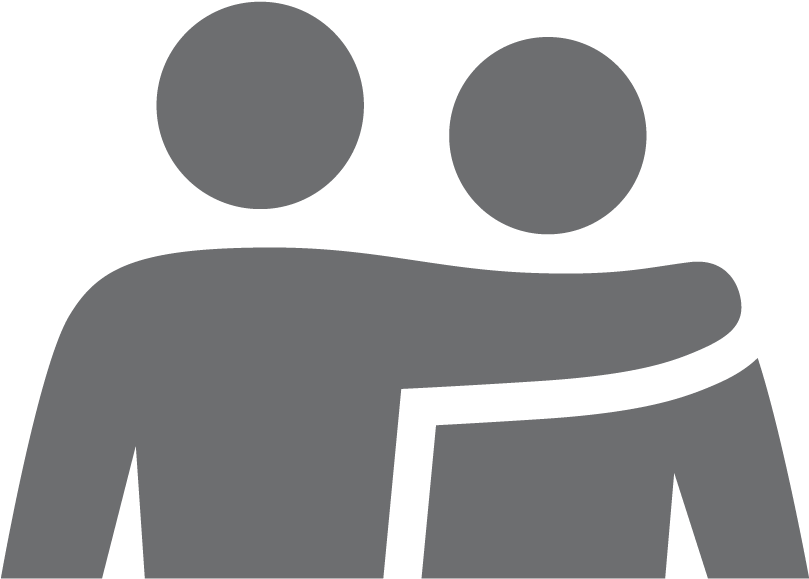 Mental Health Icon - Arm Around Shoulder Icon (1000x1000), Png Download