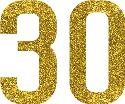 Gold Number 30 Png (500x500), Png Download