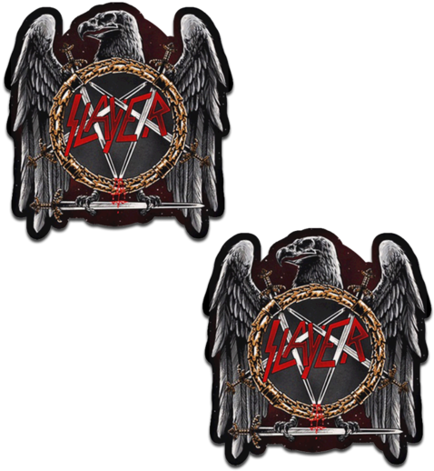 Download Eagle Skull Patch Sticker Bundle - Slayer Logo Transparent Hd ...