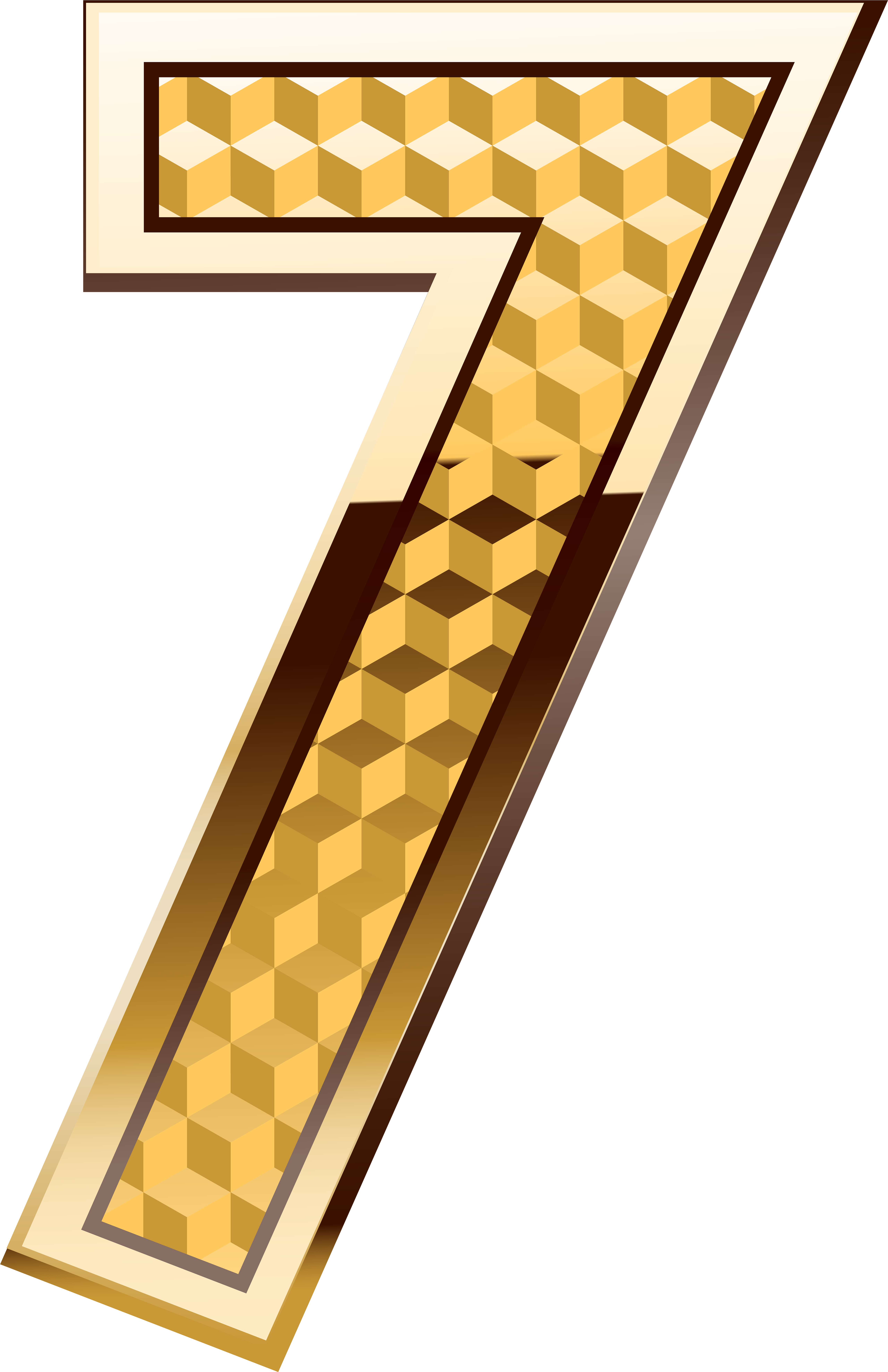 Gold Number Seven Png Clip Art Image - Gold Number Seven (5179x8000 ...
