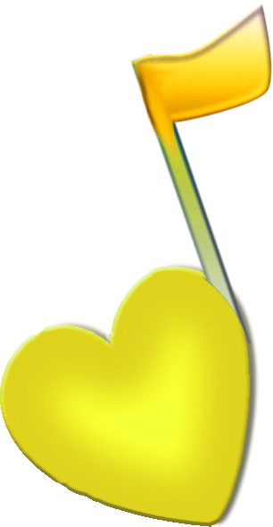 Yellow Music Note - Musical Notes Yellow Transparent (306x589), Png ...