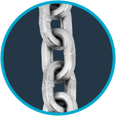 Square Link Chain - Chain (400x400), Png Download
