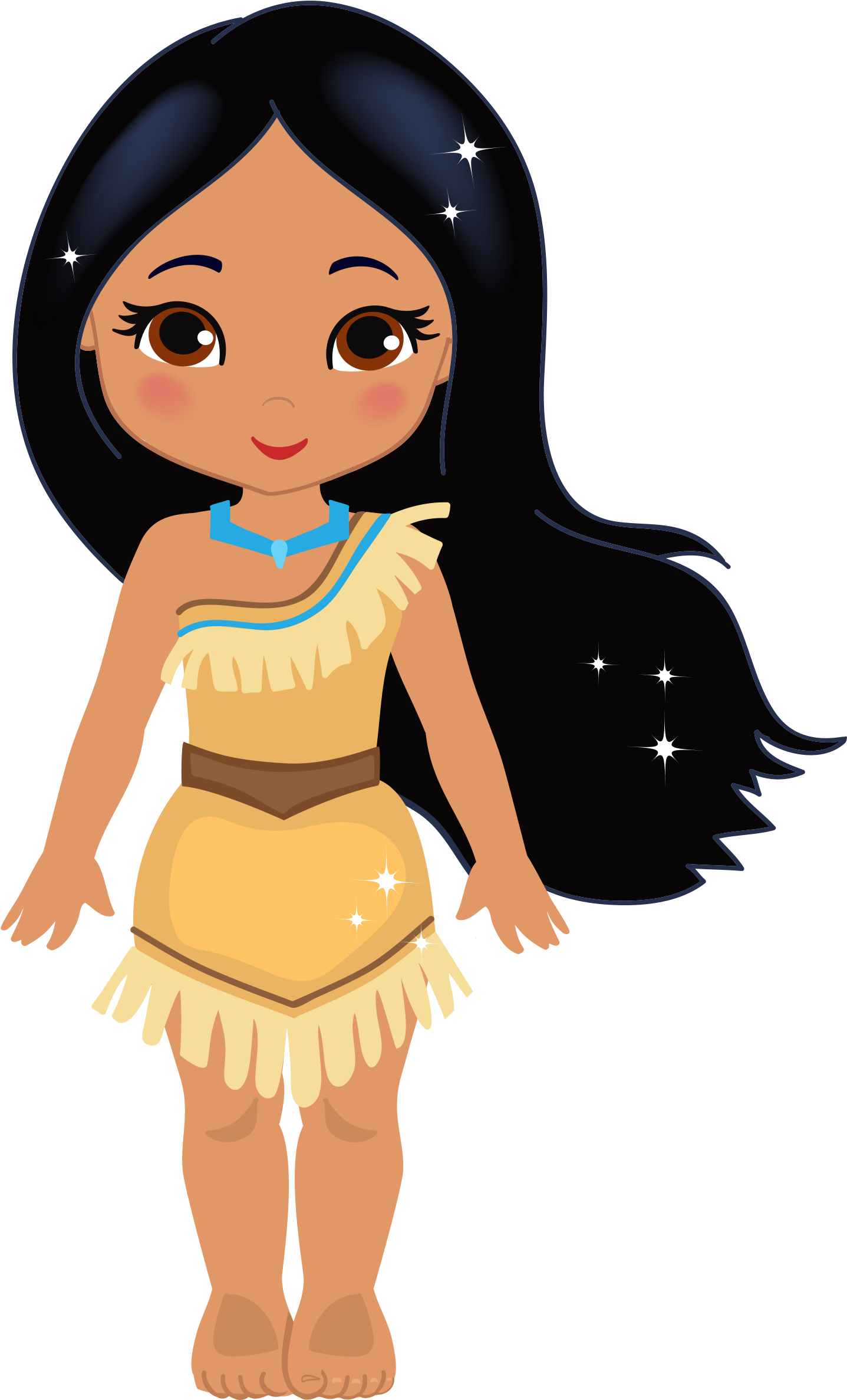 Indian Princess - Cartoon Indian Girl Png (1442x2385), Png Download