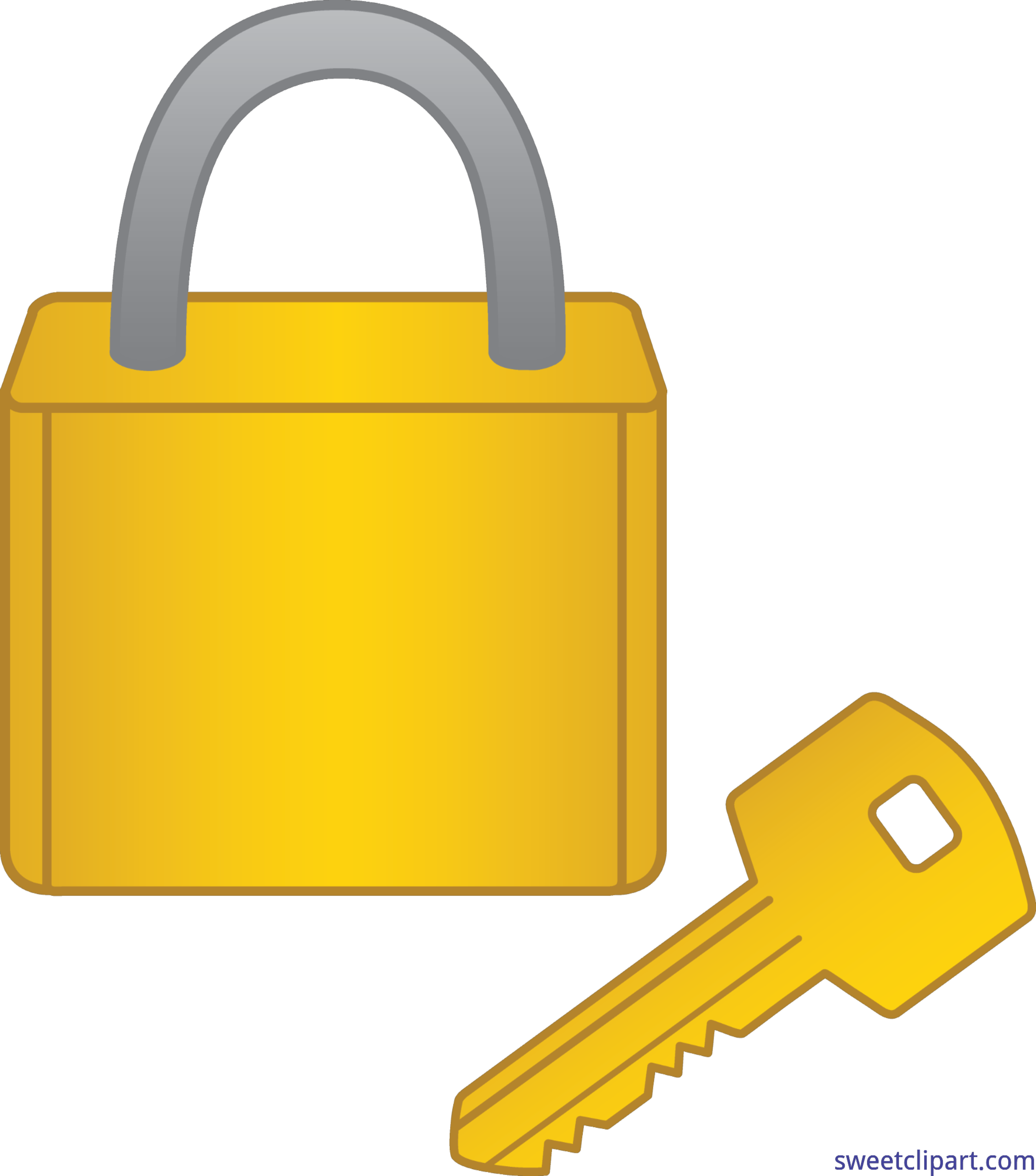 Lock And Key Clip Art (4707x5343), Png Download