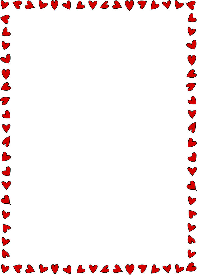 Love Borders And Frames Png For Kids - Valentines Day Border ...