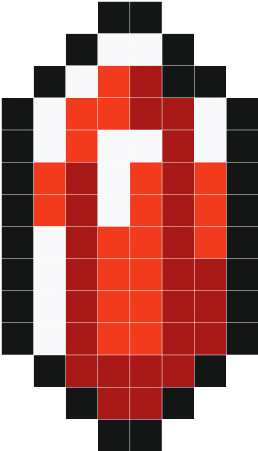 Red Rupee - Ruby Zelda Pixel Art (365x450), Png Download