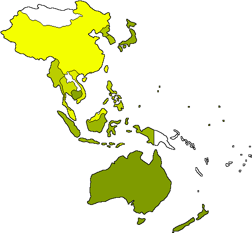 Asia Pacific Map - Mapa De Oriente Y Occidente (517x507), Png Download