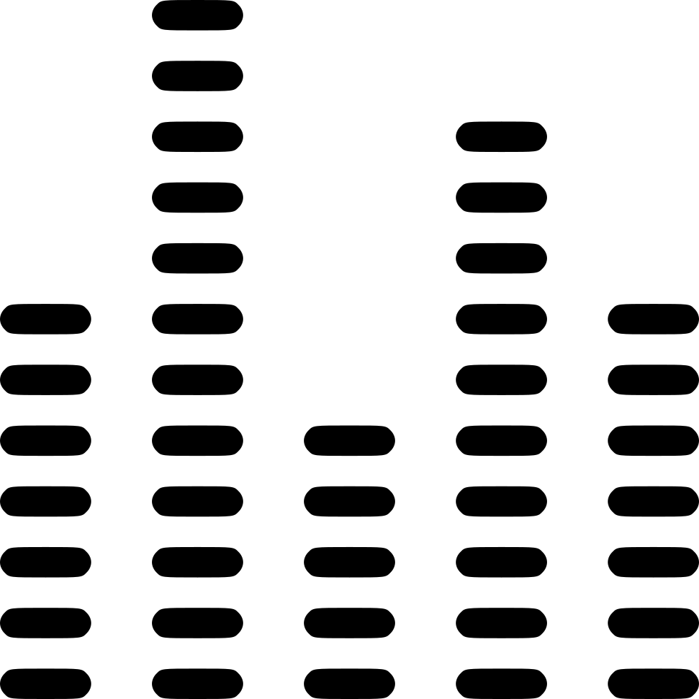 Audio Spectrum Comments - Black Outline Of Waves (980x980), Png Download