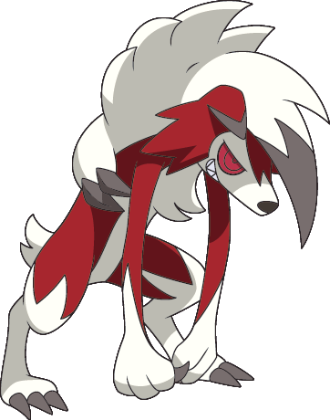 Midnight Lycanroc Sm - Midnight Lycanroc (362x460), Png Download