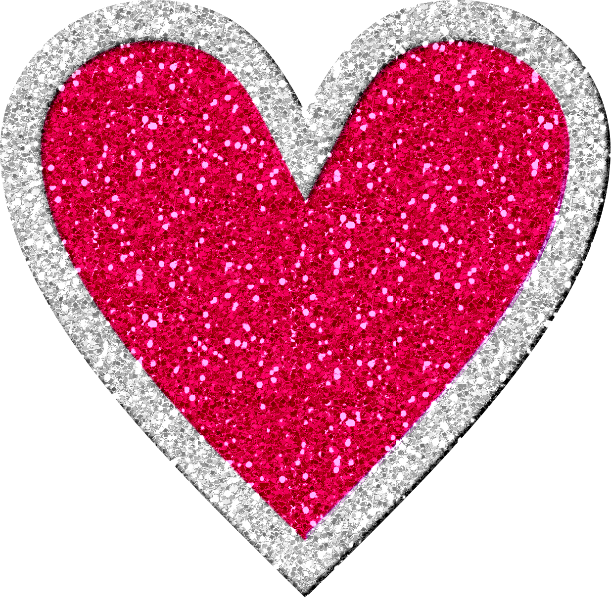 Heart Pixel Clip Art - Glitter Heart Png (1235x1209), Png Download