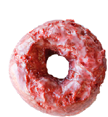Red Velvet Cake - Red Donut Png (420x500), Png Download