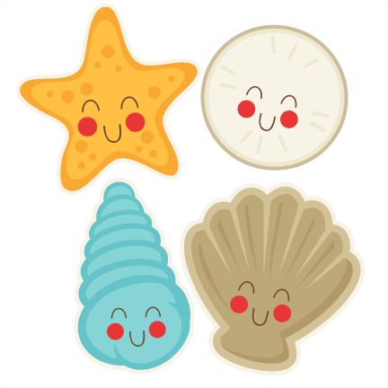 Cute Seasells Svg Cut File Free Svg Cuts Summer Svgs - Cute Seashell ...