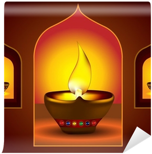 Diwali Diya On A Window Arch - Diwali Diya Design (400x400), Png Download
