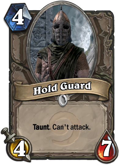 Hold Guard - Wotog Hearthstone (400x543), Png Download