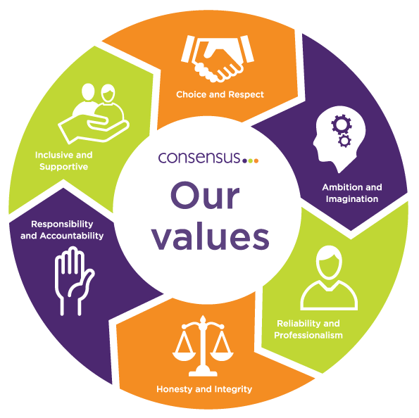 Our Values Wheel - Our Values (595x594), Png Download