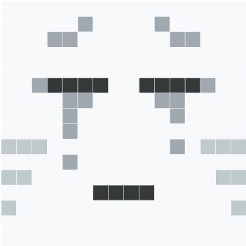 Ghast Face Pixel Art - Minecraft Ghast Pixel Art (350x450), Png Download