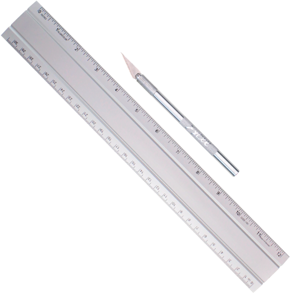 12" Office Ruler - Ruler (591x600), Png Download