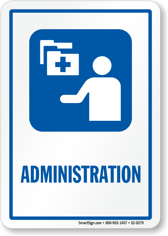 Download Administration Hospital Sign With Medical Admin Symbol ...