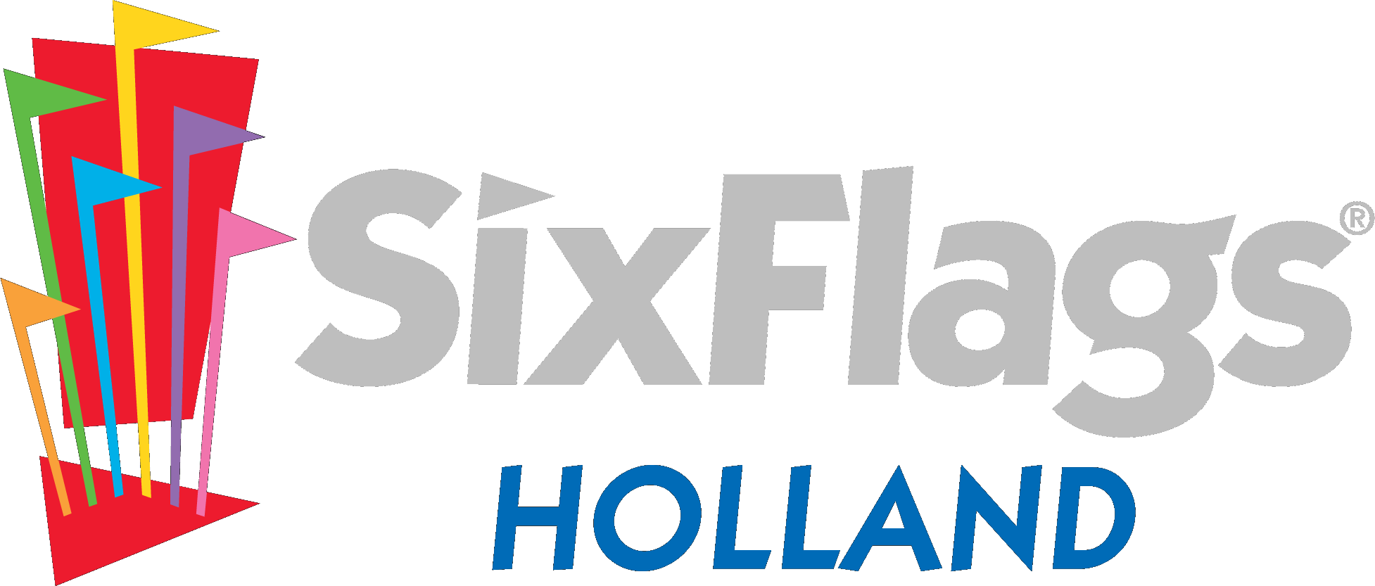 Six Flags - Six Flags Logo Png (1954x833), Png Download