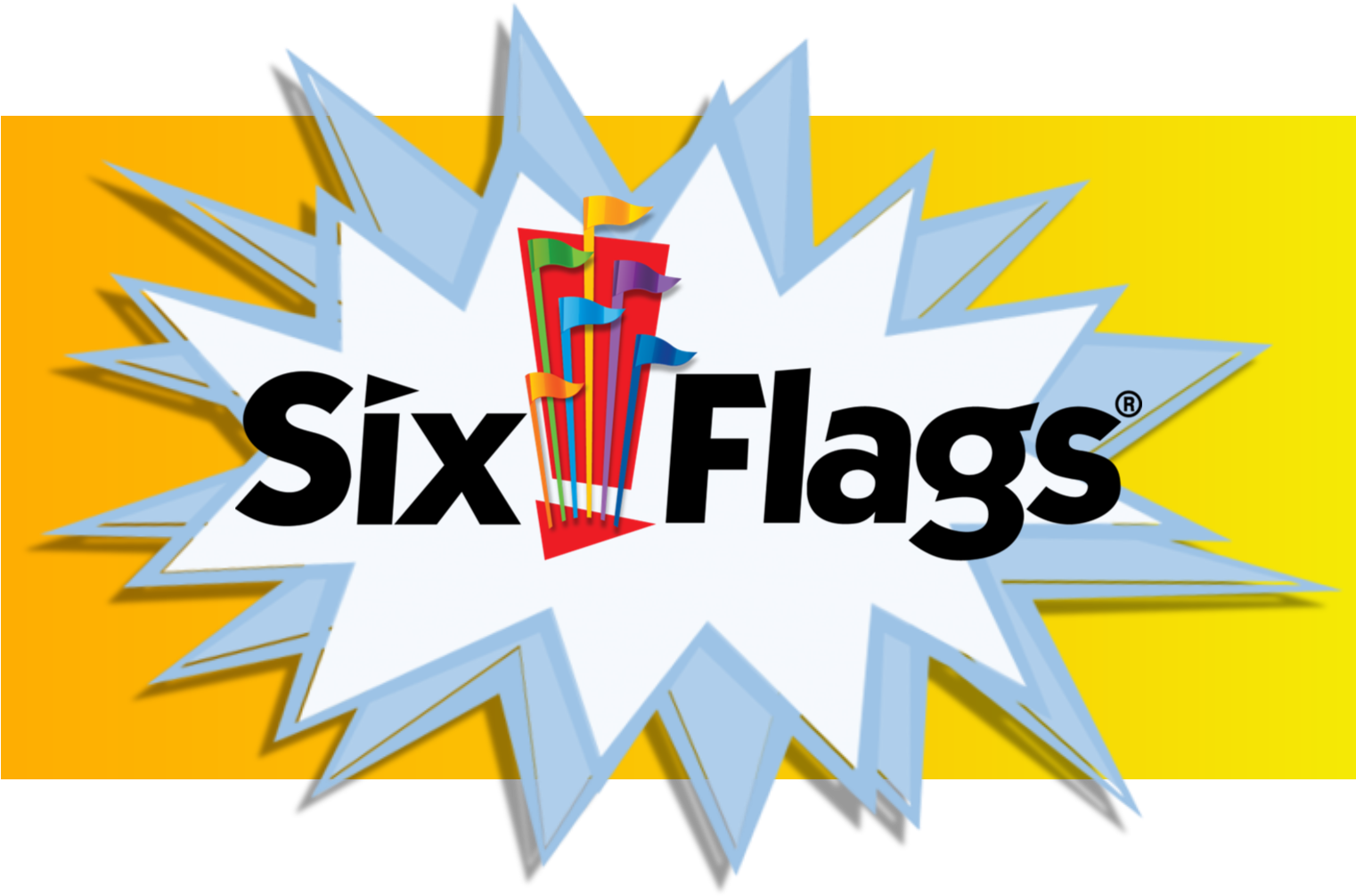 Download Six Flags Logo Img - Six Flags Magic Mountain Transparent Sign ...