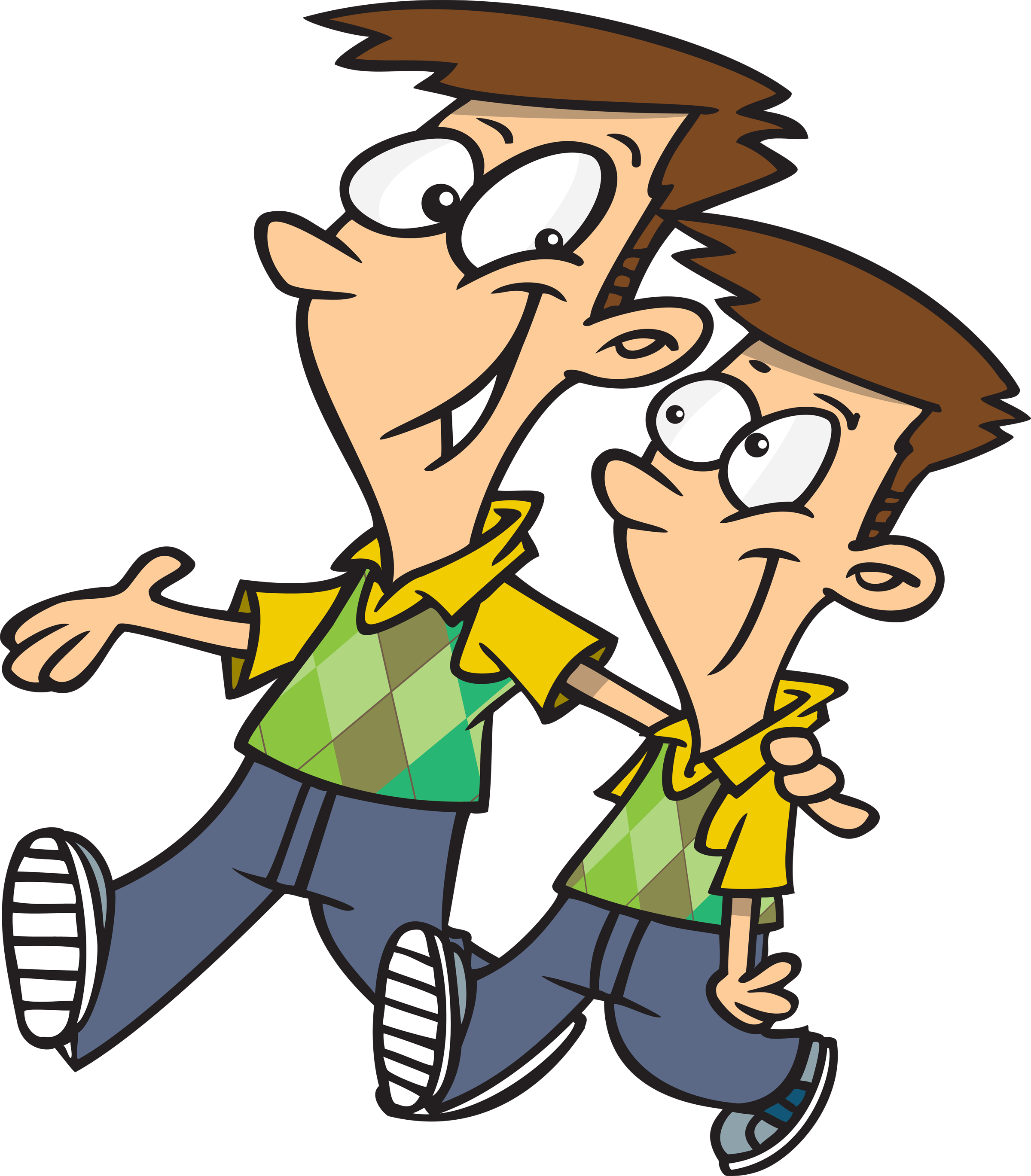 Brother - Big Brother And Little Brother Cartoon (2400x2738), Png Download