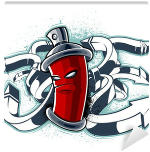 Download Graffiti Image Of Can With Arrows Wall Mural • Pixers ...