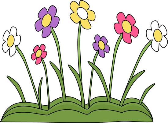 Spring Flower Patch - Flower Patch Clipart (550x404), Png Download